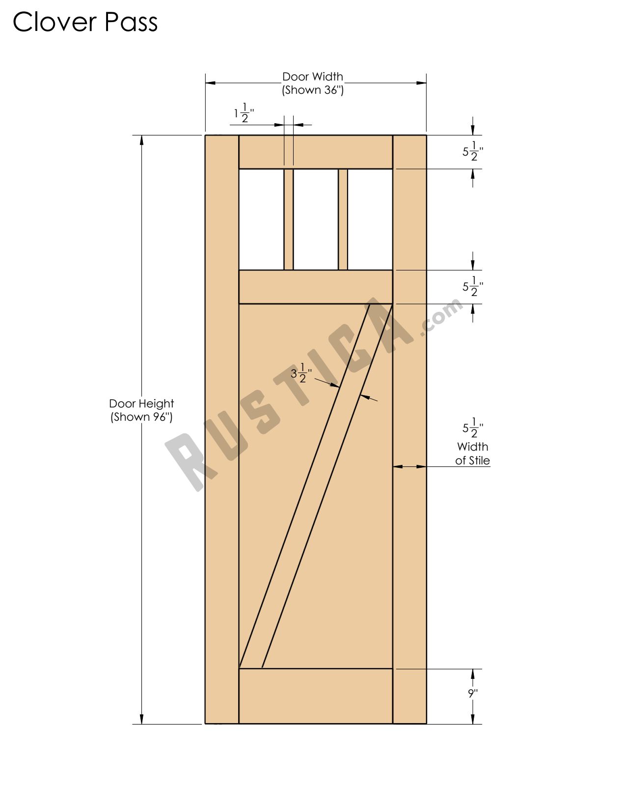 Clover Pass Barn Door | Rustica